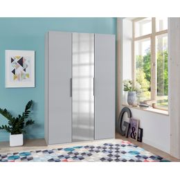 Kleiderschrank wimex "Level by fresh to go" Schränke Gr. B/H/T: 150cm x 216cm x 58cm, 3 St., weiß (weiß/light grey) mit Spiegeltüren