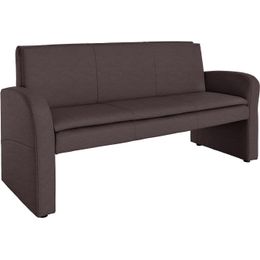 Hockerbank exxpo - SOFA FASHION "Cortado, 3-Sitzer mit hohem Sitzkomfort" Hocker Gr. B/H/T: 182 cm x 89 cm x 67 cm, braun (schoko) Polsterbank Hocker hohe Bodenfreiheit, schöne Detailverarbeitung, wahlweise Lederbezug