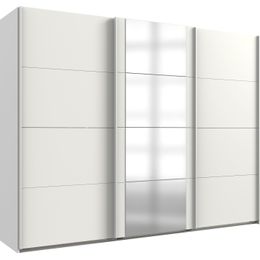 Schwebetürenschrank wimex "Barmbek Schlafzimmerschrank BESTSELLER Garderobenschrank" Schränke Gr. B/H/T: 270 cm x 208 cm x 64 cm, 3 St., weiß (weiß, spiegel) Kleiderschrank mit 2 Stoffboxen und zusätzlichen Böden, Spiegeltür