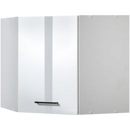 Eckh&auml;ngeschrank KOCHSTATION "KS-Trier", wei&szlig; (wei&szlig; hochglanz, wei&szlig;), B:60cm H:57cm T:60cm, Holzwerkstoff, MDF, Schr&auml;nke, Eckh&auml;ngeschrank, f&uuml;r Stauraum in der Ecke