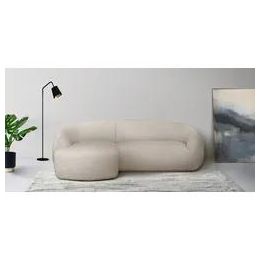 Ecksofa LeGer Home by Lena Gercke "Yani L-Form" Sofas Gr. B/H/T: 255cm x 81cm x 170cm, Bouclé, Recamiere links, beige organische Form, auch in Bouclé