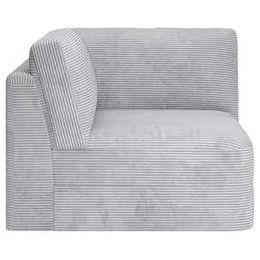 Sofa-Eckelement RAUM.ID "Innovid", silber, B:105cm H:87cm T:105cm, 100% Polyester, Polsterelemente, Modernes Modul-Polsterprogramm