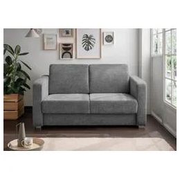 Schlafsofa Inosign "Mia" Sofas Gr. B/H/T: 159cm x 88cm x 87cm, Velours, grau