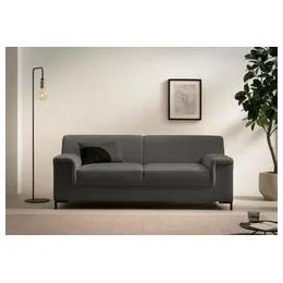 2,5-Sitzer Inosign "Jamie 2 auch in Cord B/T/H: 192/81/76 cm" Sofas Gr. B/H/T: 192cm x 76cm x 81cm, Luxus-Microfaser flauschig, grau (dunkelgrau) zeitlos, modern, mit komfortablem Federkern