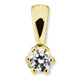 Ketten-Anhänger ONE ELEMENT "0.2 ct Diamant Brillant Anhänger aus 585 Gelbgold" Schmuckanhänger Gr. 0.2 ct, Gelbgold 585-Diamanten, goldfarben (gold) Damen Gold Schmuck