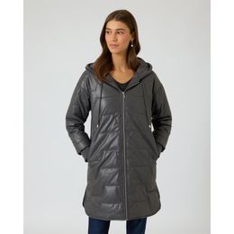 Longjacke in Leder-Optik