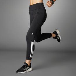 Lauftights adidas Performance "DailyRun 3S 7/8" Gr. L, N-Gr, schwarz (black) Damen Hosen