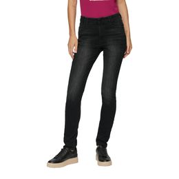 Skinny-fit-Jeans s.Oliver "IZABELL" Gr. 40, Länge 32, grau (grey, black) Damen Jeans skinny mit starker Waschung