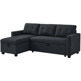 Vitalispa - Sofa l Form Campina, Anthrazit, 226 x 161 cm