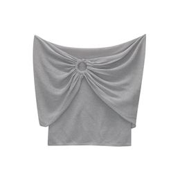 Pull&Bear Pull&bear Knitted Top female Grey size XS