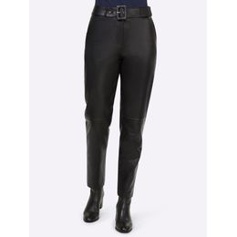 Lederhose Heine Gr. 50, Normalgrößen, schwarz Damen Hosen