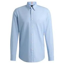 Businesshemd BOSS ORANGE "Rickert_M" Gr. XXXL, N-Gr, blau (open blue460) Herren Hemden mit Button-down-Kragen