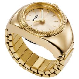 Uhrenring Fossil "WATCH RING, ES5246" Armbanduhren goldfarben Damen Quarzuhr, Damenuhr, analog, Edelstahlring