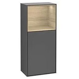 Villeroy & Boch Villeroy und Boch Finion Seitenschrank G510PCGK 41,8x93,6cm, rechts, Emotion, Regal oben Oak Veneer, Anthracite matt