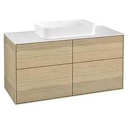 Villeroy & Boch Villeroy und Boch Finion Waschtischunterschrank F26100PC 120x60,3cm, Abdeckplatte white matt, Oak Veneer