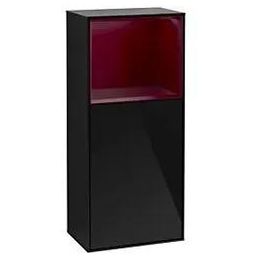 Villeroy & Boch Villeroy und Boch Finion Seitenschrank G510HBPH 41,8x93,6cm, rechts, Emotion, Regal oben Peony Matt, Glossy Black Lacquer