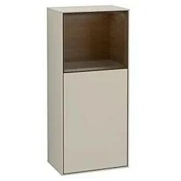 Villeroy & Boch Villeroy und Boch Finion Seitenschrank G510GNHH 41,8x93,6cm, rechts, Emotion, Regal oben Walnut Veneer, Sand Matt Lacquer