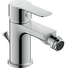 Duravit A.1 Bidetarmatur A12400001010 chrom, Zugstange, Ausladung 118mm, mit Zugstangen-Ablaufgarnitur