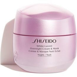 Shiseido White Lucent Overnight Cream & Mask feuchtigkeitsspendende Maske und Creme für die Nacht gegen Pigmentflecken 75 ml