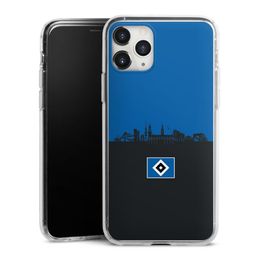 DeinDesign iPhone 11 Pro Max Handy Silikon H&uuml;lle Case transparent Handyh&uuml;lle Skyline Hamburg Hsv Silikon Case