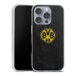 DeinDesign iPhone 16 Pro Handy Silikon H&uuml;lle Case transparent Handyh&uuml;lle Bvb Borussia Dortmund Merchandise Silikon Case