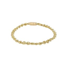 Goldarmband Firetti "Schmuck Geschenk Gold 585, Kordelkette, Soprano, facettiert" Armbänder Gr. 21, Gelbgold 585, gelb (gelbgoldfarben) Damen