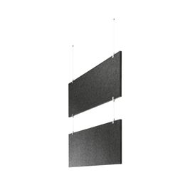 baffel multiple-Set - Deckentr&auml;ger - 2-fach Farbe: anthrazit, Gr&ouml;&szlig;e: 100x50x2,5cm