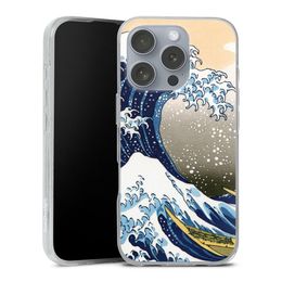 DeinDesign iPhone 16 Pro Handy Silikon H&uuml;lle Case transparent Handyh&uuml;lle Katsushika Hokusai Die Gro&szlig;e Welle Vor Kanagawa Kunst Silikon Case