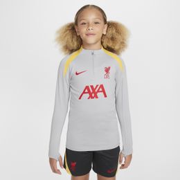 FC Liverpool Strike Third Nike Dri-FIT Fußball-Drill-Oberteil für ältere Kinder - Grau