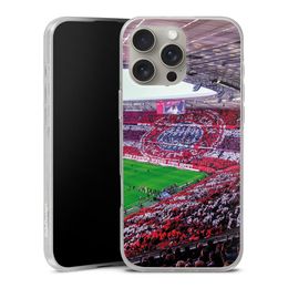 DeinDesign iPhone 16 Pro Max Handy Silikon H&uuml;lle Case transparent Handyh&uuml;lle Stadium Fcb Fc Bayern M&uuml;nchen Silikon Case
