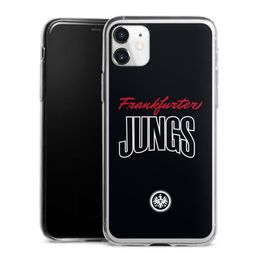 DeinDesign iPhone 11 Handy Slim Case Silikon Handyh&uuml;lle transparent H&uuml;lle extra d&uuml;nn Eintracht Frankfurt Sge Official Licensed Product Silikon Slim Case