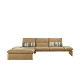 Koinor Leder-Ecksofa mit Massivholzrahmen aus Wildeiche Humfrey ¦ braun ¦ Maße (cm): B: 314 H: 93 T: 159