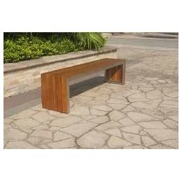 OUTFLEXX Gartenbank, natur, Edelstahl/FSC-Teakholz, 180x39,5x45 cm