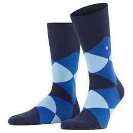 Mendler Burlington Herren Socken Multipack - Clyde, Rautenmuster, Bio-Baumwolle Marine/Hellblau 40-46 2er Pack (2x1P)