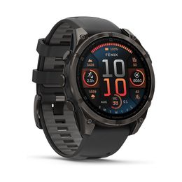 Garmin Smartwatch Fenix 8 - 47 mm AMOLED Sapphire Schwarz Carbongrau Titan DLC 010-02904-21