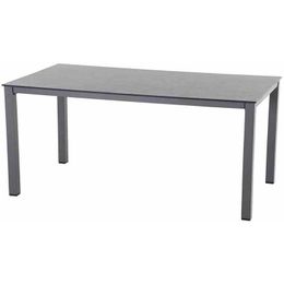 siena GARDEN Sola Dining Tisch 160x90 cm, anthrazit Gestell Aluminium anthrazit, Tischplatte hpl dark stone