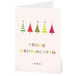 Luma Weihnachtskarte Weihnachtsbäumchen bunt DIN B6