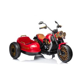 Chipolino Kinder Elektromotorrad DUO TRON, Beiwagen, Musikfunktion, für 2 Kinder rot