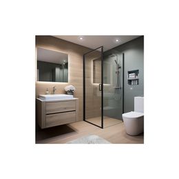 Home Deluxe Duschkabine LIVIA - 100 x 195 cm Schwarz Matt