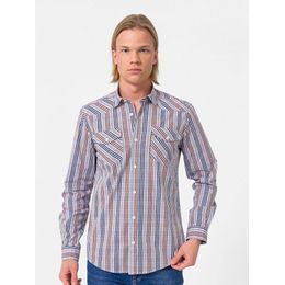 By Diess Collection Hemd Herren Gr&ouml;&szlig;e L navy / braun / grau