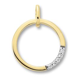 Ketten-Anhänger ONE ELEMENT "0.03 ct Diamant Brillant Anhänger aus 585 Gelbgold" Schmuckanhänger Gr. 0.03 ct mit Diamant, Gelbgold 585-Diamanten, goldfarben (gold) Damen Gold Schmuck