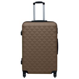 vidaXL Hartschalen-Trolley-Set 3 Stk. Braun ABS