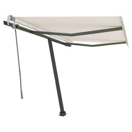 vidaXL Markise Manuell Einziehbar mit LED 300x250 cm Creme
