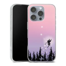 DeinDesign iPhone 16 Pro Handy Silikon H&uuml;lle Case transparent Handyh&uuml;lle Tinkerbells Official Licensed Product Disney Silikon Case
