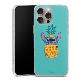 DeinDesign iPhone 16 Pro Max Handy Silikon H&uuml;lle Case transparent Handyh&uuml;lle Disney Lilo & Stitch Pineapple Silikon Case