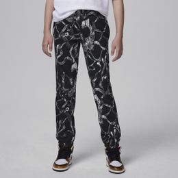 Jordan Brooklyn Fleece-Hose mit Print (ältere Kinder) - Schwarz