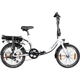 Zündapp E-Bike ZÜNDAPP "Z110" E-Bikes Gr. 33 cm, 20 Zoll (50,80 cm), weiß Pedelec, Elektrofahrrad für Damen u. Herren, Klapprad