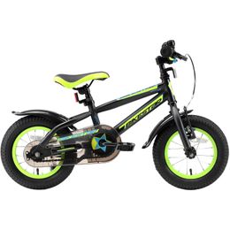 Kinderfahrrad Bikestar "Urban Jungle" Gr. 18, schwarz (grüngelb, schwarz), Fahrräder, Kinder, 17,5cm, 12 Zoll (30,48cm)