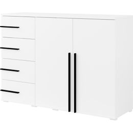 Kommode Inosign "Violla" Sideboards Gr. B/H/T: 135 cm x 94 cm x 40 cm, weiss/weiss, 4, weiß (weiß, weiß) 135cm breit