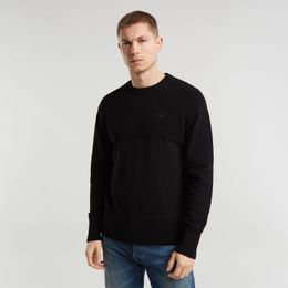 G-Star Raw Strickpullover G-STAR "Fisherman Knit" Gr. L, schwarz (dk black) Herren Pullover